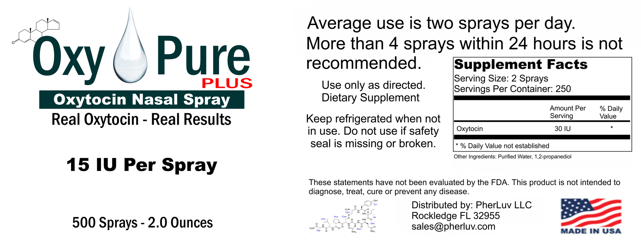 OxyPure Oxytocin Nasal - 15IU - 2 Ounces – PherLuv